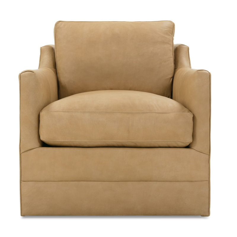 Rowe Furniture Butterscotch Madeline Leather Swivel Chair Wayfair